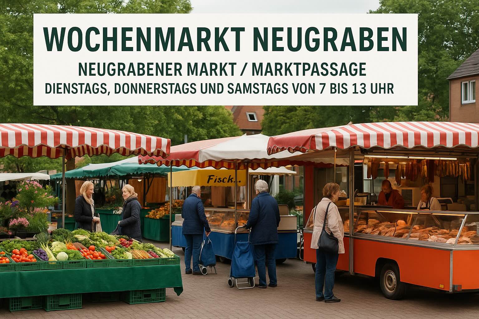 Wochenmarkt Neugraben ⇒ Frische & regionale Produkte jeden Samstag